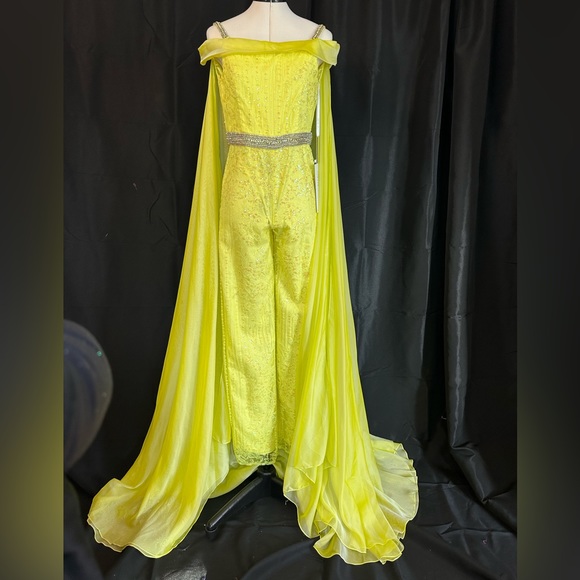 Rachel Allan | Dresses | Yellow Kids Rachel Allen Jumpsuit W Train ...